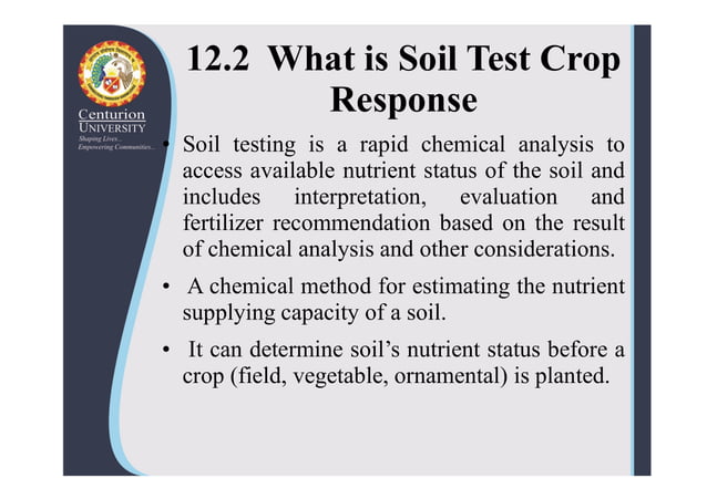 L12-Soil-Test-Crop-Response-PPT.pdf | Agriculture | Industries