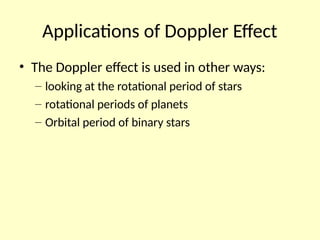 The Doppler Effect + Redshift A Level physics | PPTX