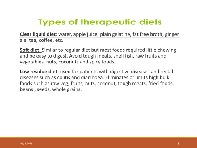 L12-Therapeutic diets (1).pptx | Heart and Cardiovascular Diseases ...