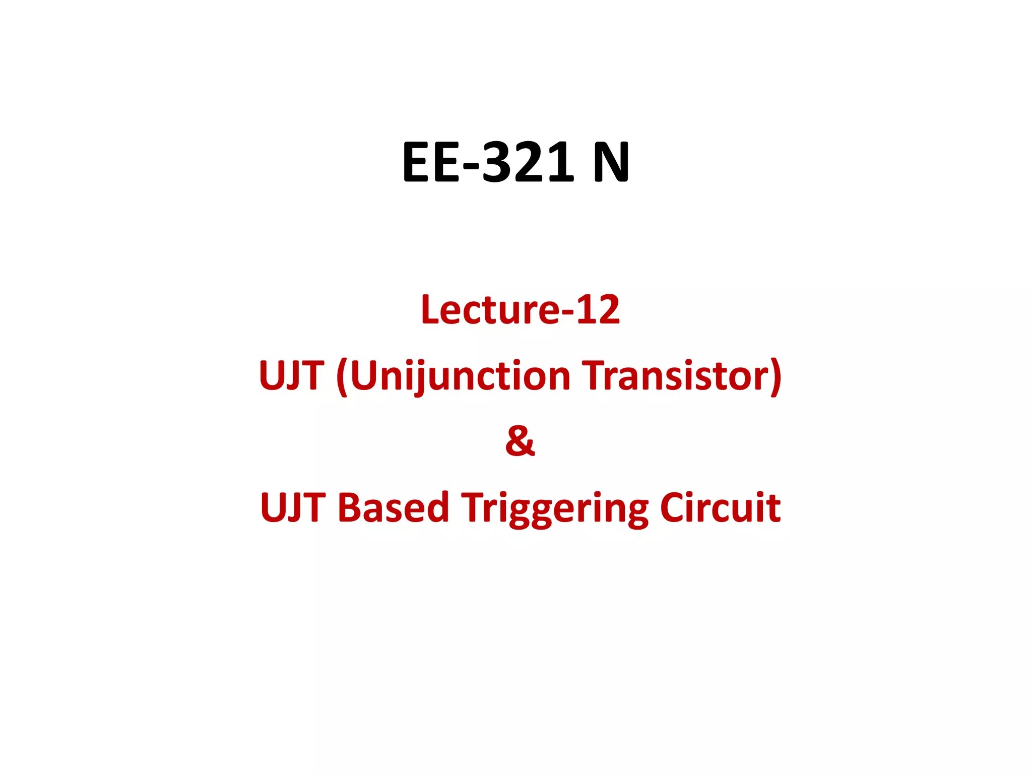 L12 ujt based triggering circuit | PDF