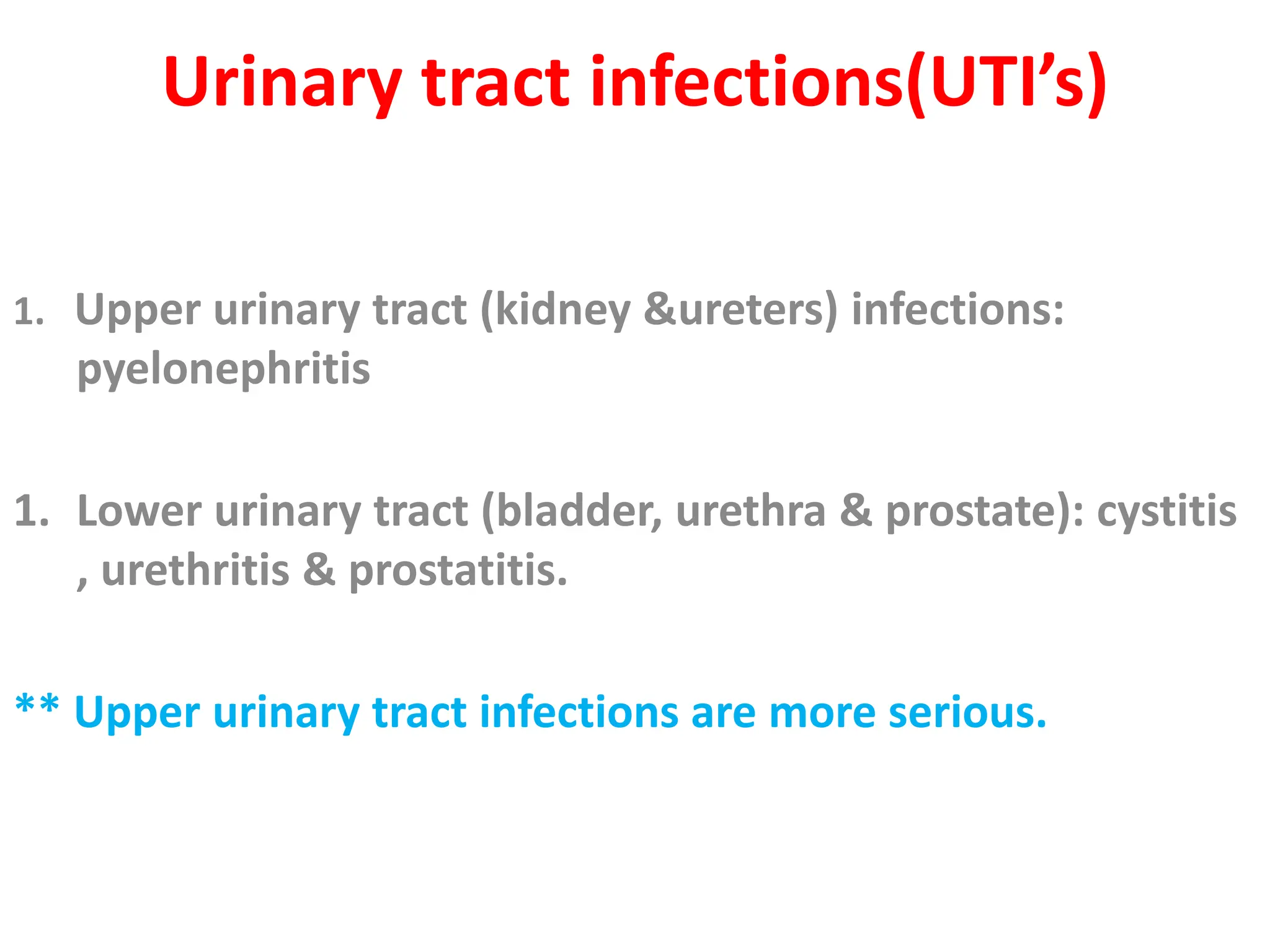 L 1+2 - Urinary tract infections.ppt study | PPT