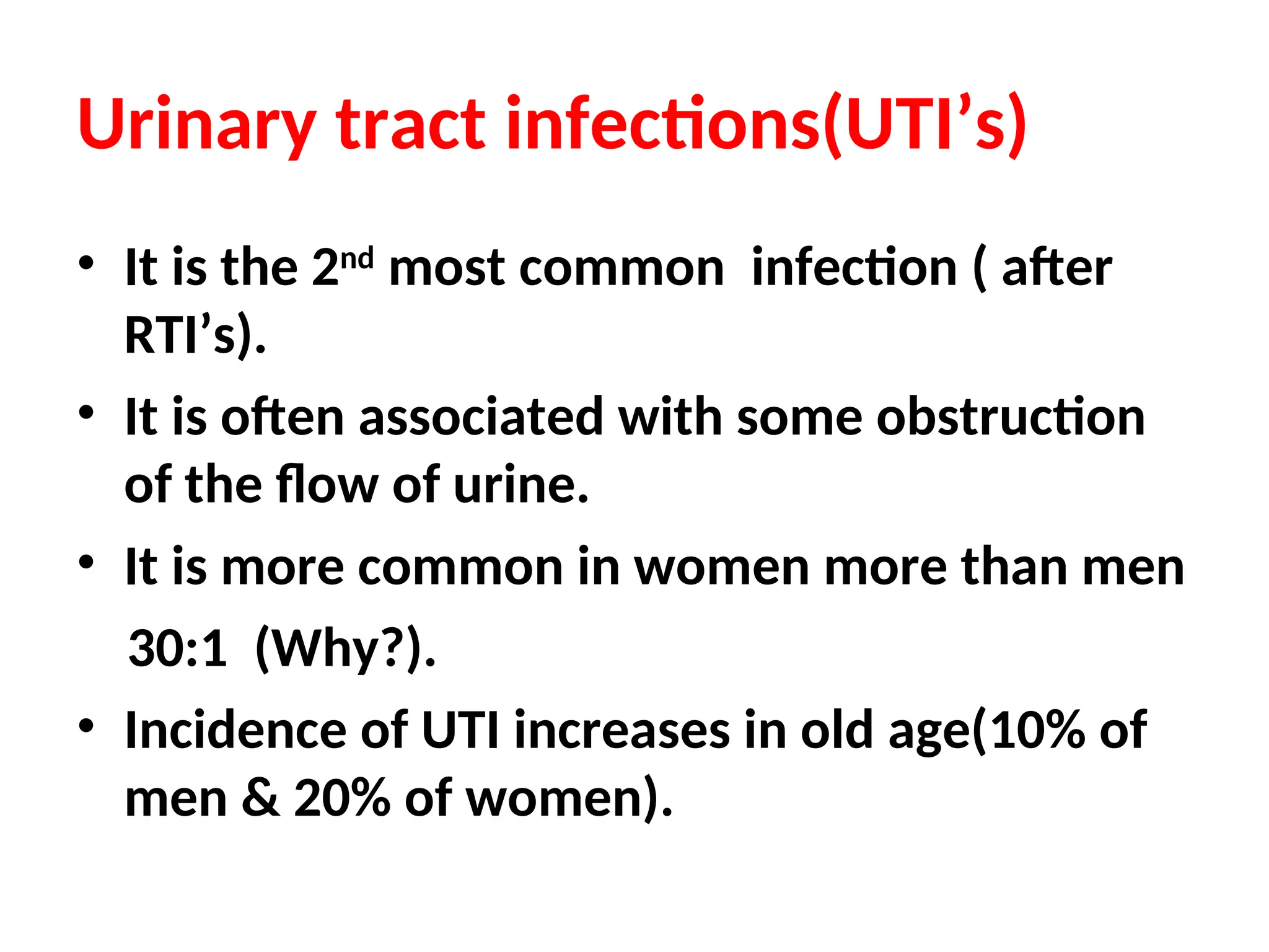 Urinary tract infection upper urinary tract infection and lower urinary ...