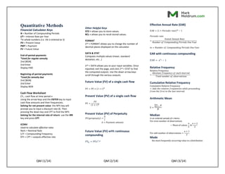 CFA Formula Cheat Sheet. All Topics covered | PPT