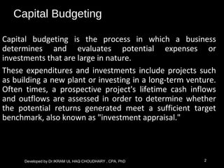 L 12 capital budgeting | PPT