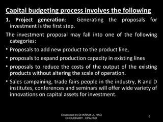 L 12 capital budgeting | PPT