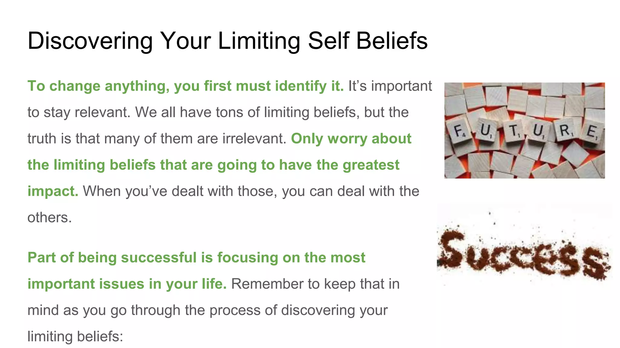 Discover Your Limiting Beliefs | PPTX