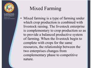 Lecture 12 Types of farming system | PDF
