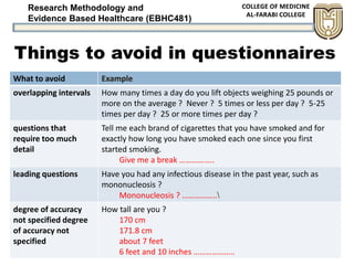 L12 questionnaires as data collection tools | PPT