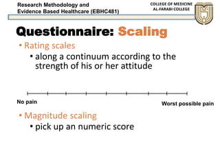 how to write and develop questionnaires | PPTX