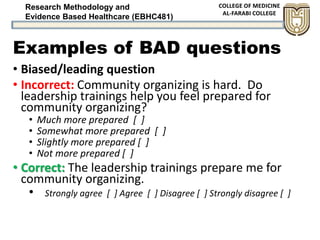how to write and develop questionnaires | PPTX