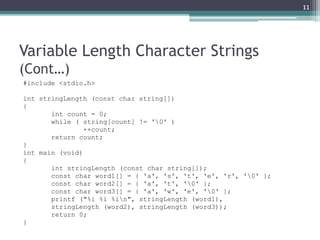COm1407: Character & Strings | PPT