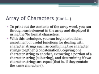 COm1407: Character & Strings | PPT