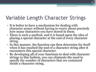 COm1407: Character & Strings | PPT