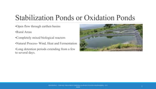 L13 -SECONDARY TREATMENT OF SEWAGE OXIDATION PONDS.pptx
