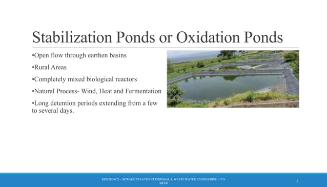 L13 -SECONDARY TREATMENT OF SEWAGE OXIDATION PONDS.pptx