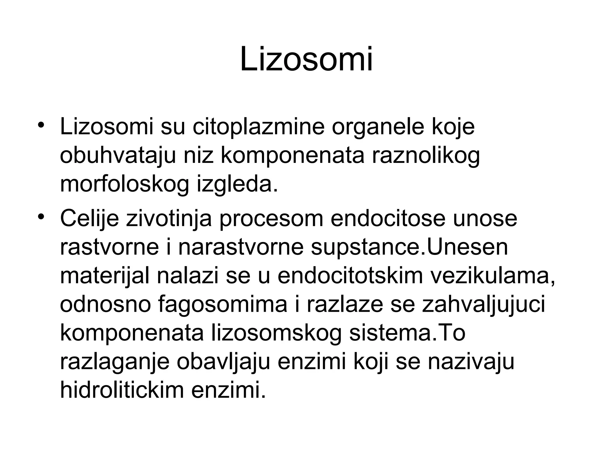 L136 - Biologija - Ćelijske organele - Jelena Stojanović - Barbara ...