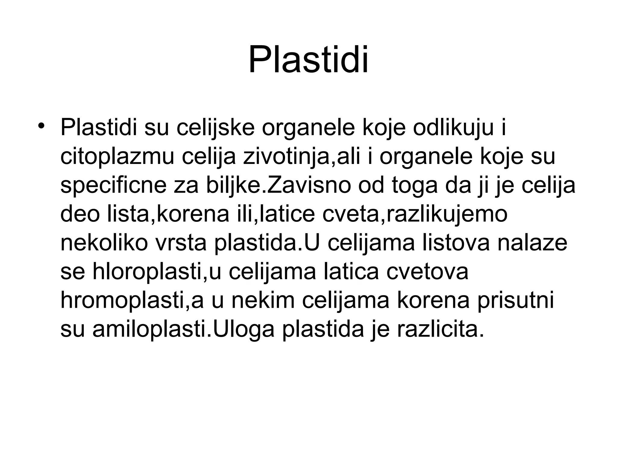 L136 - Biologija - Ćelijske organele - Jelena Stojanović - Barbara ...