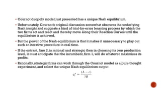 L13 Cournot model.pdf in economics subject | PDF