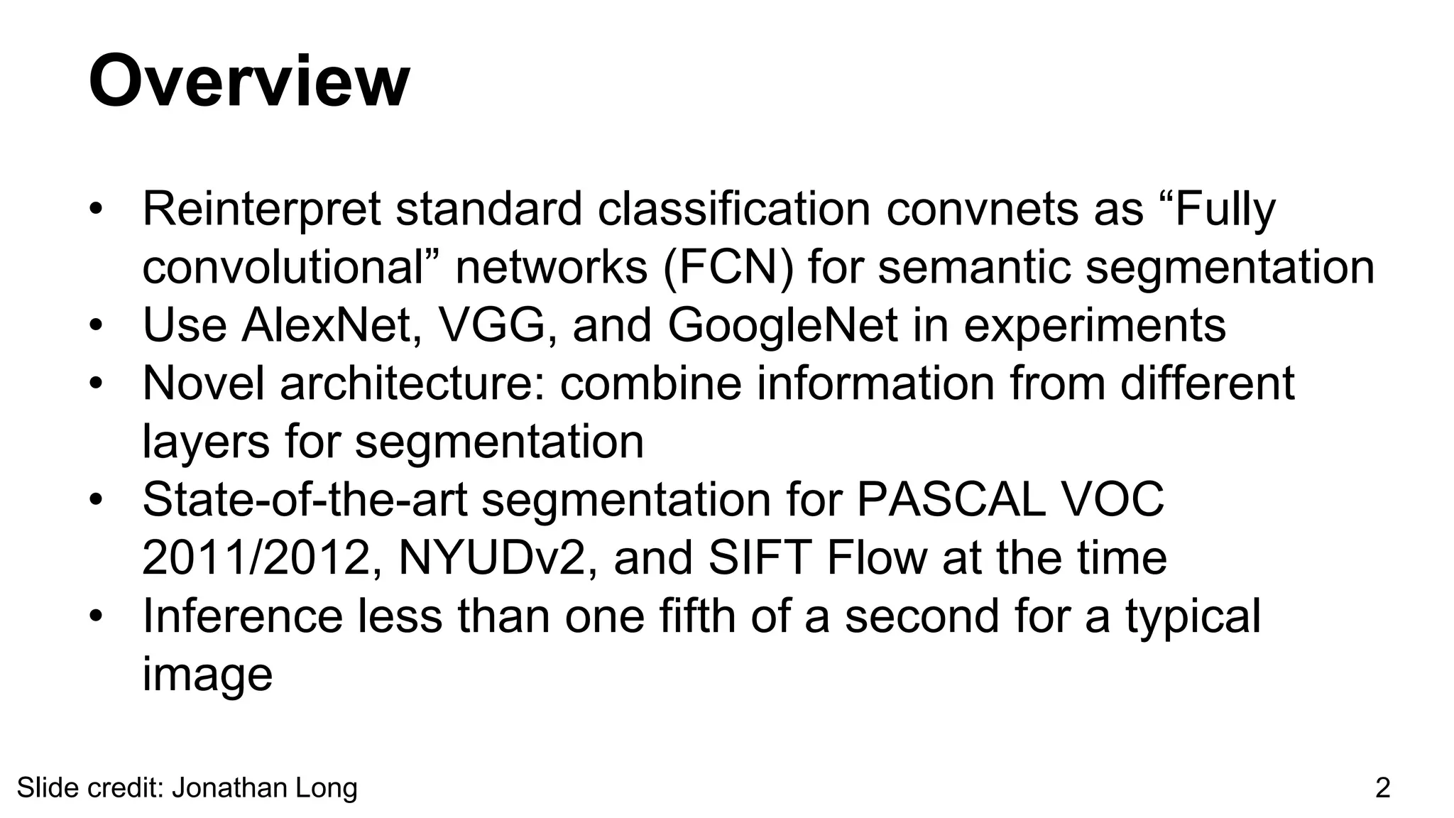 Fully Convolutional Networks For Semantic Segmentation Pptx Artificial Intelligence