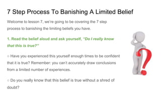 How to Eliminate a Limiting Belief | PPT