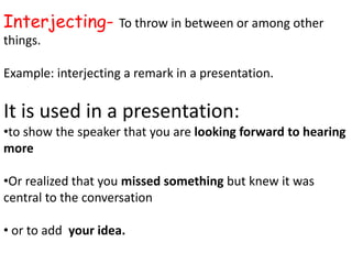 L 13 interjecting | PPTX