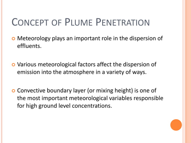 L13 Plume Rise, types, methods, applications | PPTX
