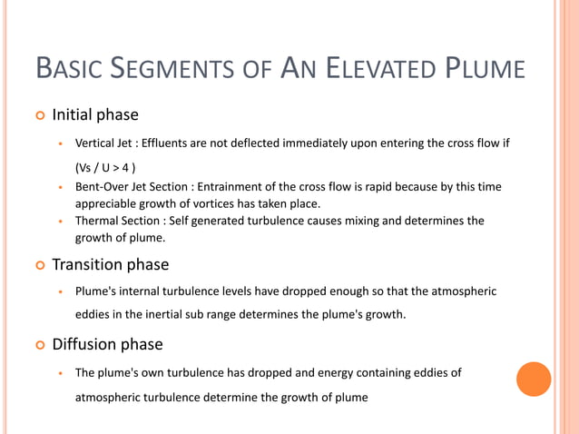 L13 Plume Rise, types, methods, applications | PPTX