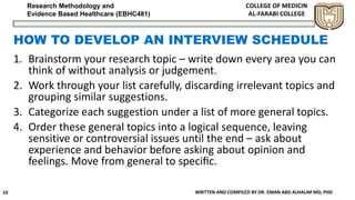 L13 rm how to conduct research interviews | PPT