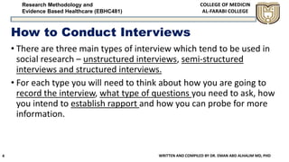 L13 rm how to conduct research interviews | PPT