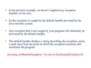 L14 exception handling | PPTX