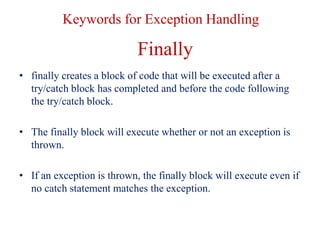 L14 exception handling | PPTX