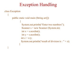 L14 exception handling | PPTX