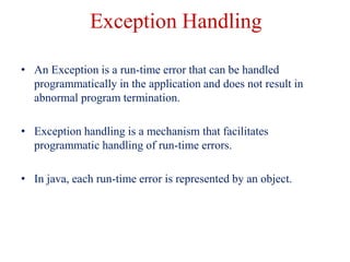 L14 exception handling | PPTX