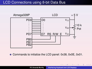 L14 kb-lcd-interfacing-with-atmega328 p | PDF | Computer Peripherals | Computing