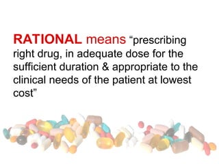 Rational use of medicines and patient compliance | PPT