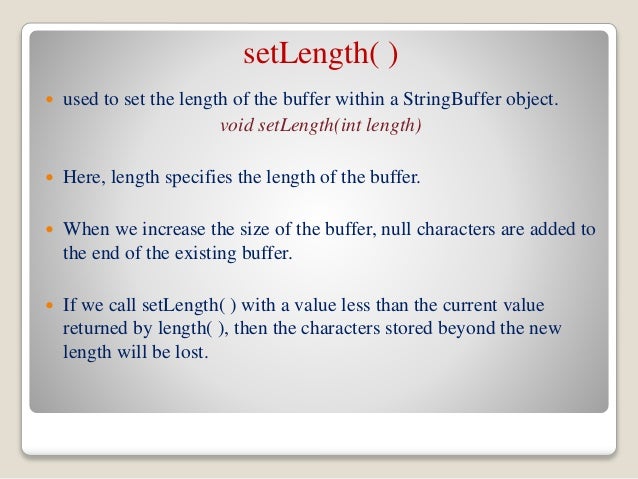 L14 string handling(string buffer class)