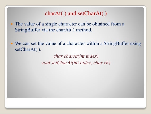 L14 String Handlingstring Buffer Class 
