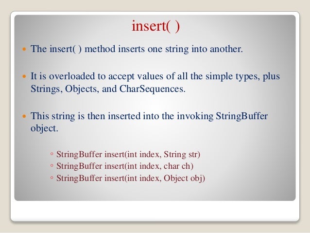 L14 string handling(string buffer class)