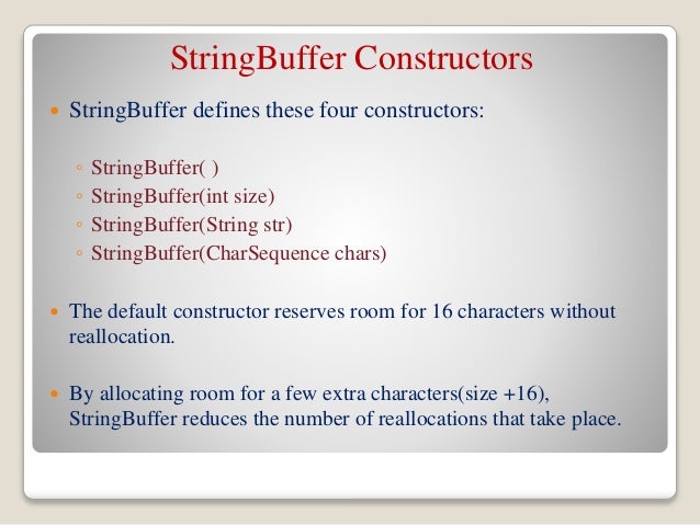 L14 string handling(string buffer class)