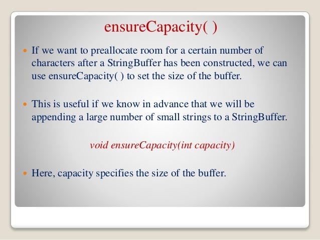 L14 string handling(string buffer class)