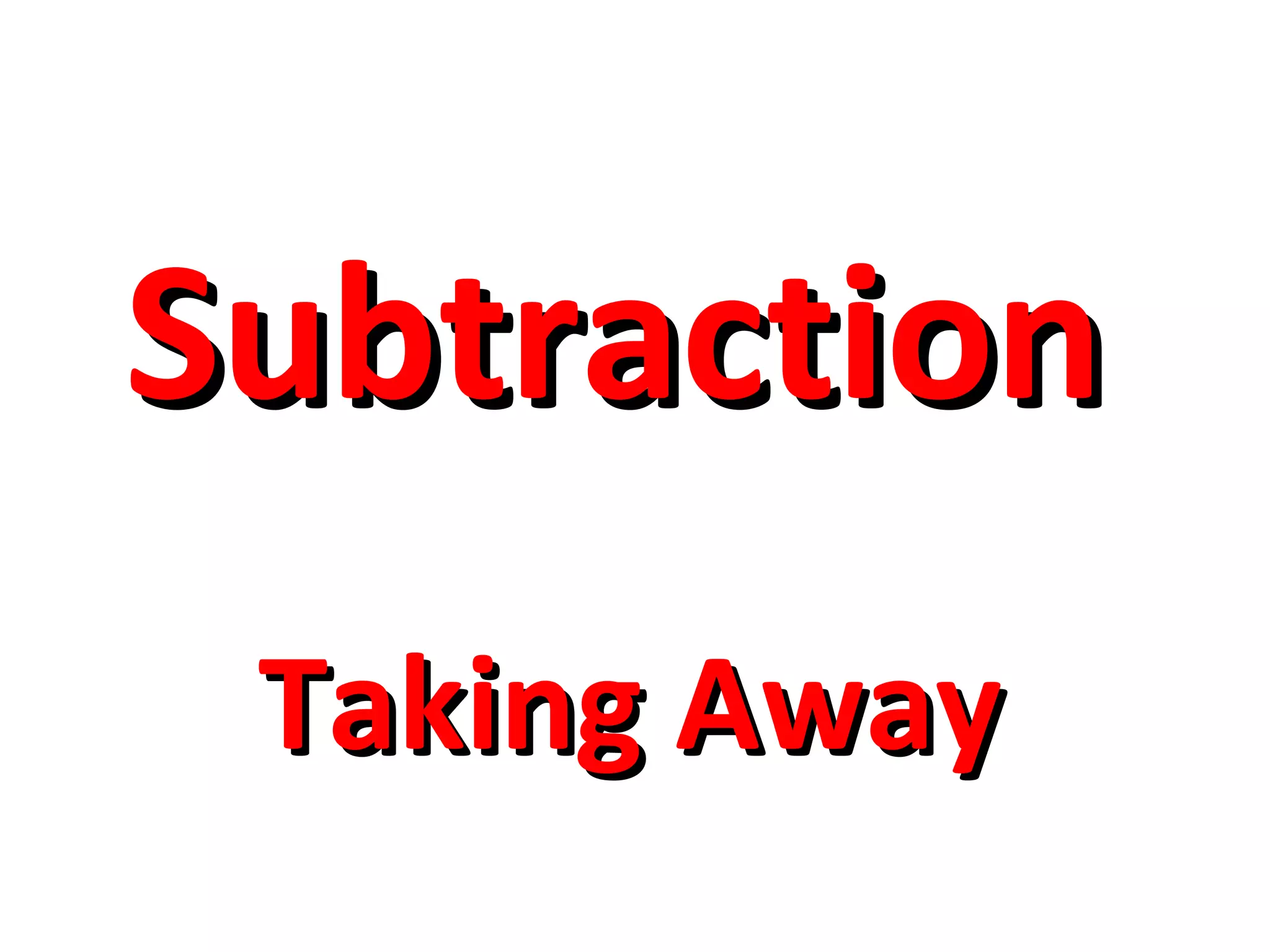 Subtraction | PPT