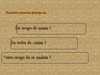 L143 - Filozofija - Imanuel Kant - Kristina Ratković - Verica Krstić | PPT