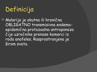 L147 - Biologija - Malarija - Jovana Ivović - Danijela Veljković | PPT