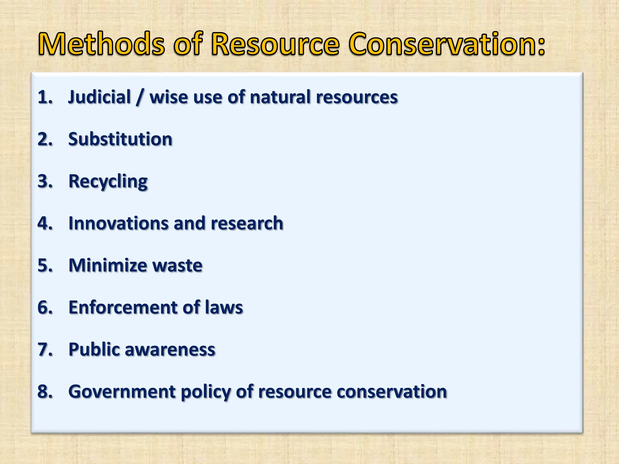 Natural resources, meaning, types and conservation | PPTX