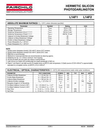 L14F1/L14F2 Transistor datasheet | PDF