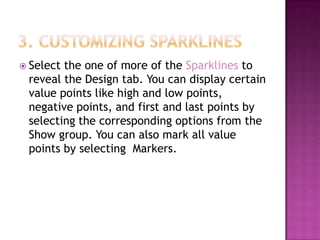 How to Use Sparklines in Microsoft Excel 2010 | PPT