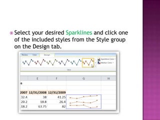 How to Use Sparklines in Microsoft Excel 2010 | PPT