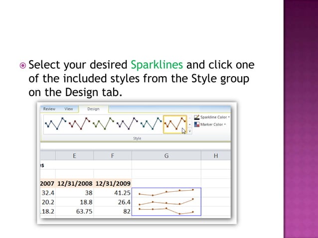 How to Use Sparklines in Microsoft Excel 2010 | PPT