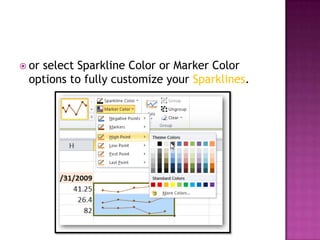 How to Use Sparklines in Microsoft Excel 2010 | PPT