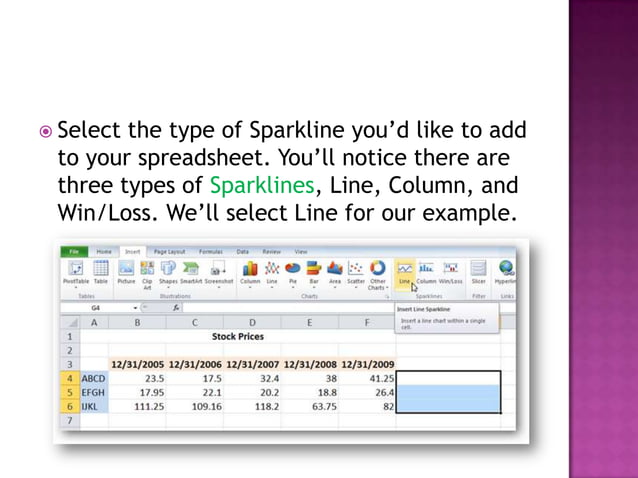 How to Use Sparklines in Microsoft Excel 2010 | PPT